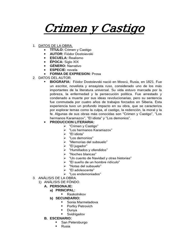 Crimen y Castigo | PDF
