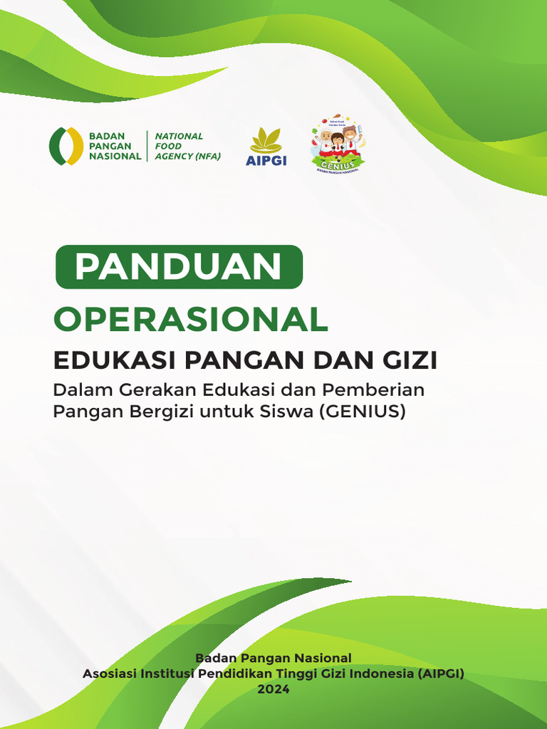 Signed - 30072024 - Panduan Edukasi Pangan Dan Gizi GENIUS 2024 | PDF | Kesehatan Holistik