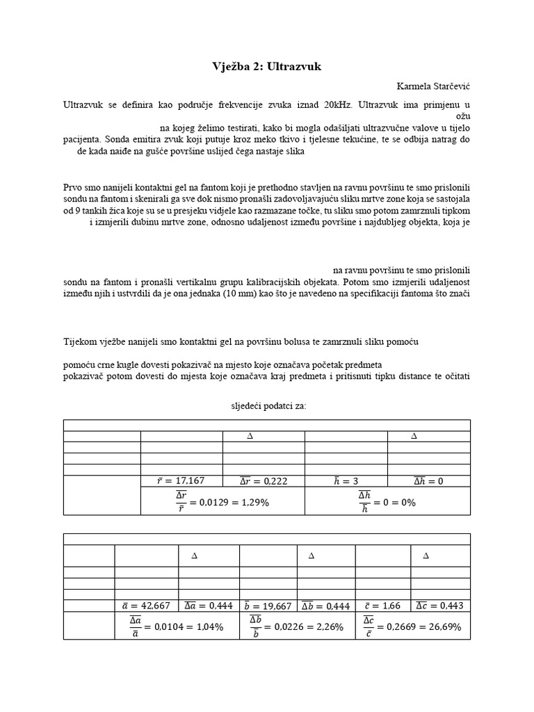 Ultrazvuk - Karmela Starčević | PDF