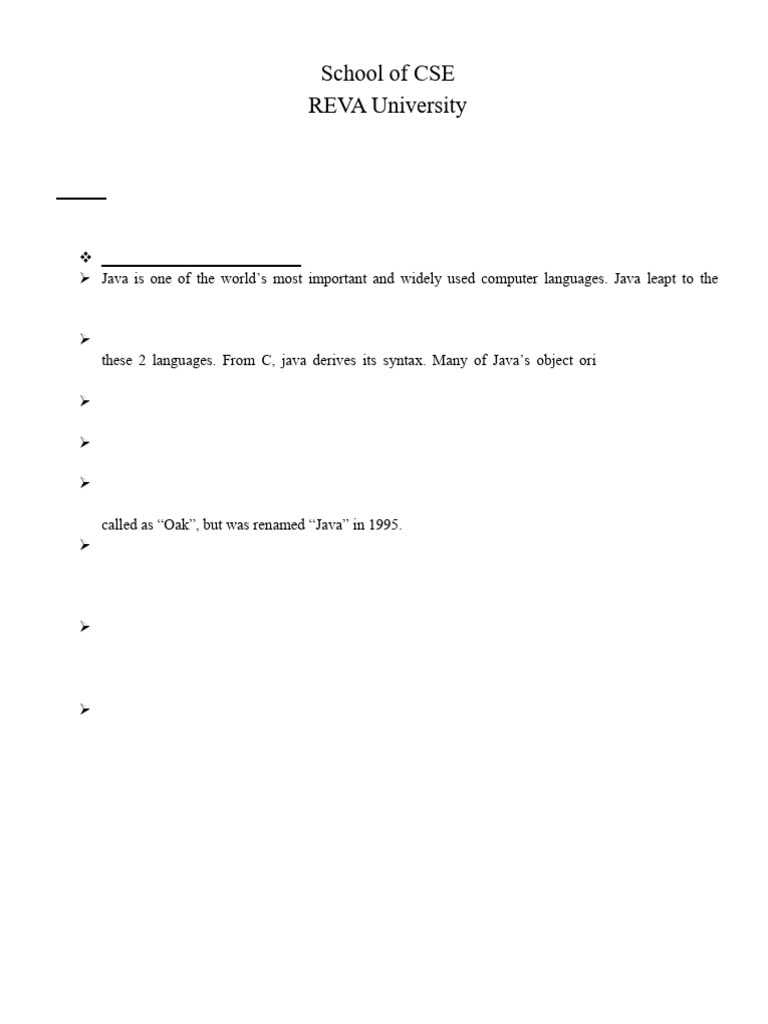 Java Unit-1 Notes | PDF