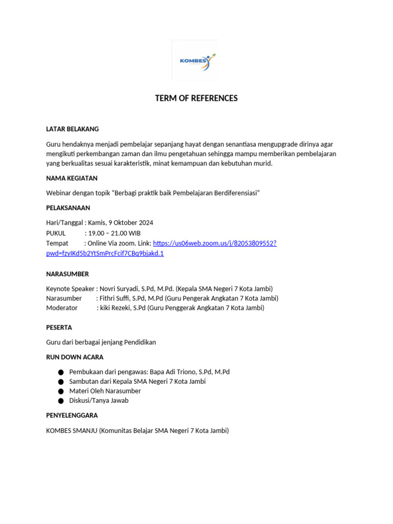Term of References | PDF