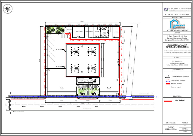 16.layout Drainse Truk BBM Spbu Cipaku Lalin00 | PDF