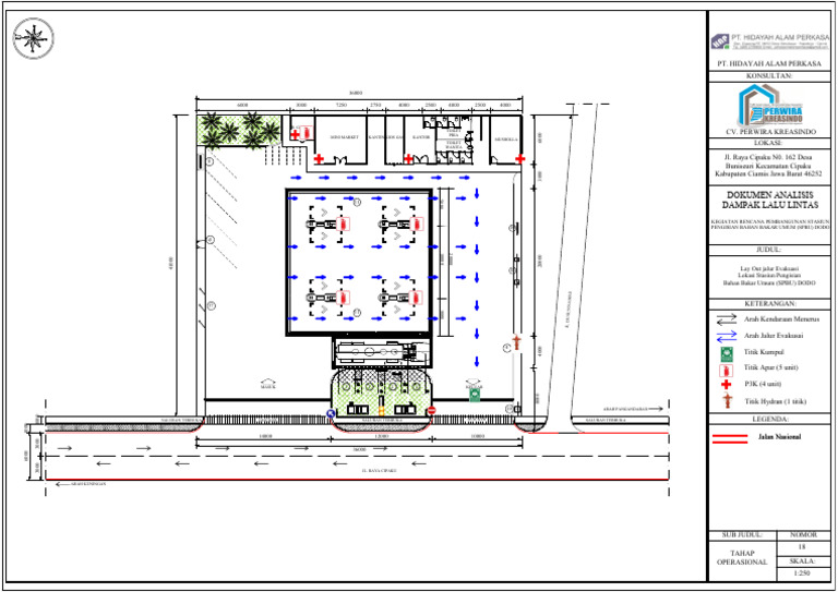 18.layout Jalur Evakuasi Spbu Cipaku Lalin00 | PDF