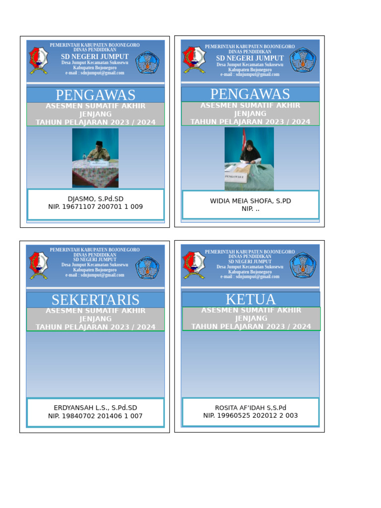 Id Card Pengawas | PDF