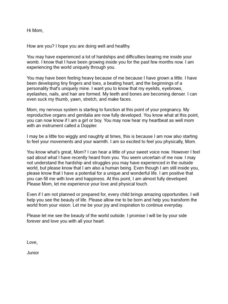 A Letter From Junior | PDF