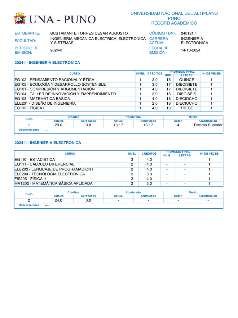 Reporte de Notas | PDF