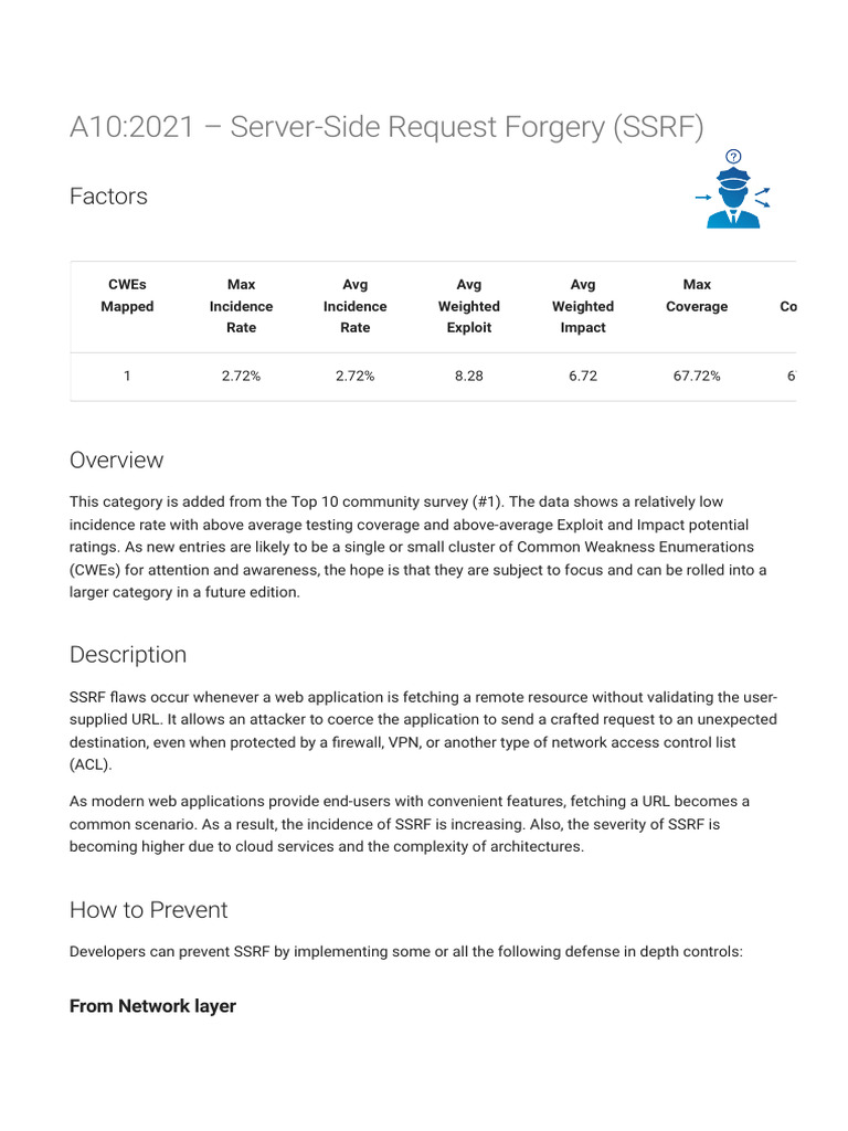 A10 Server Side Request Forgery (SSRF) - OWASP Top 10-2021 | PDF