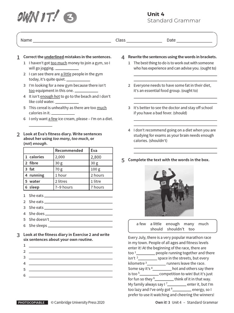 Standard Grammar Unit4 Without Answers | PDF