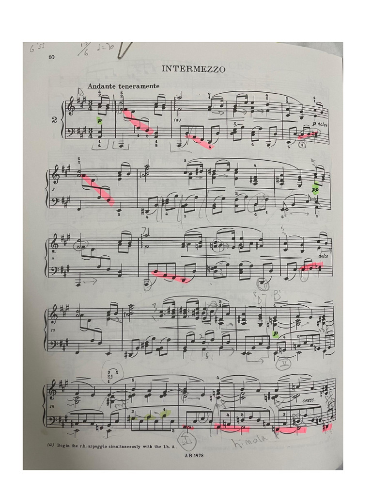 Brahms Intermezzo | PDF