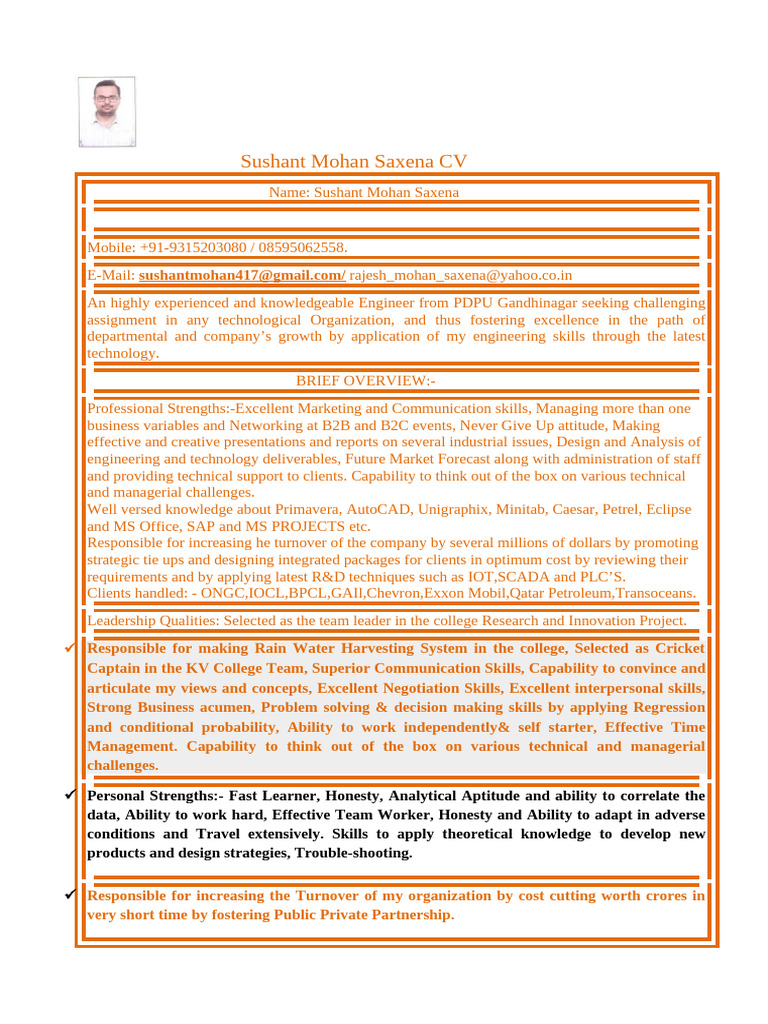 Sushant CV | PDF