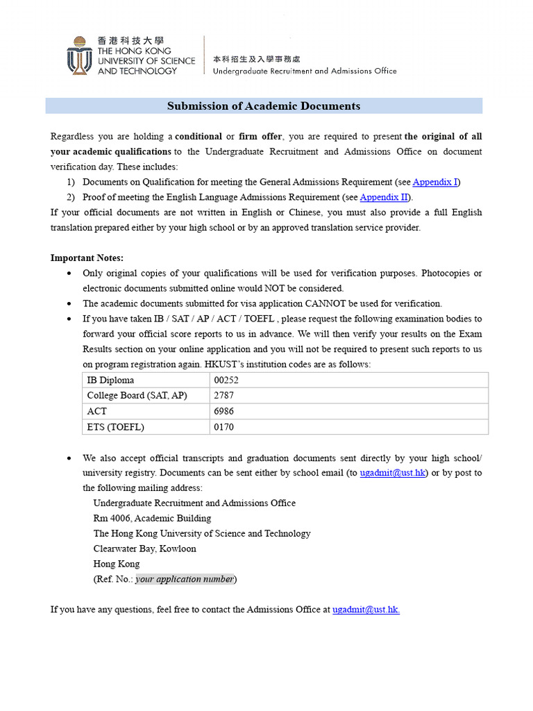 dRYC5e Submission of Academic Documents PDF | PDF