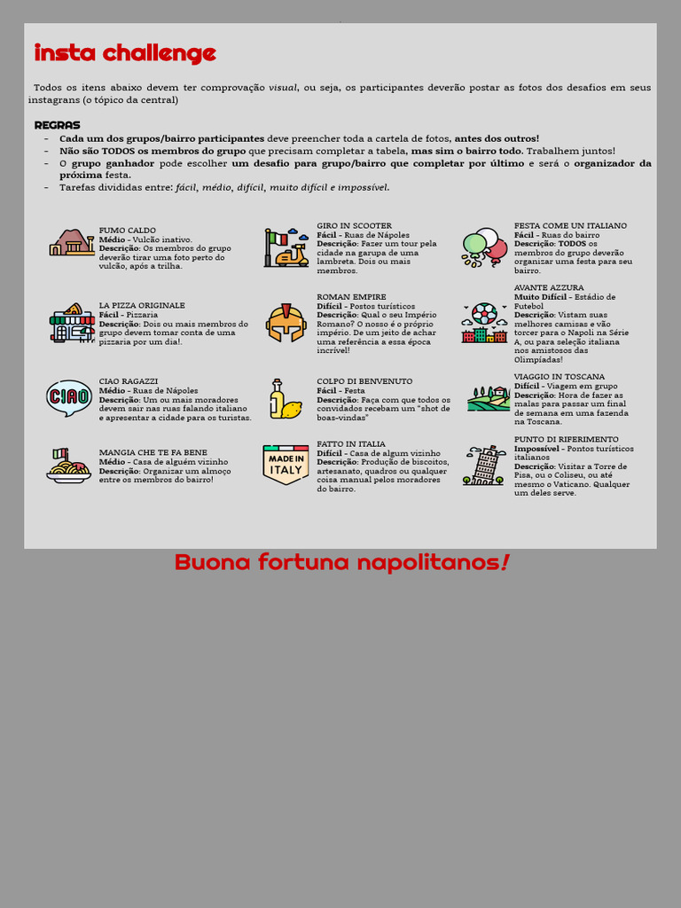 Insta Challenge | PDF