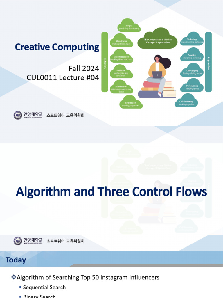 Creativecomputing Lecture4 Algorithm And Three Control Flows Pdf 3217