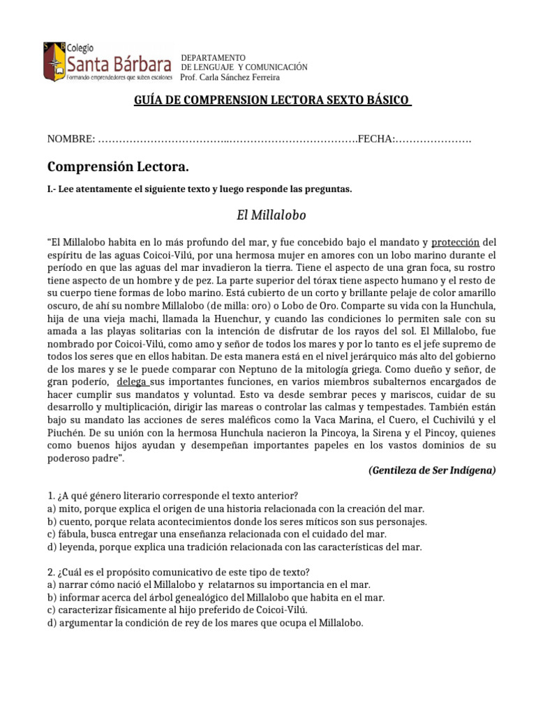 Lenguaje Unidad Refuerzo 1 | PDF