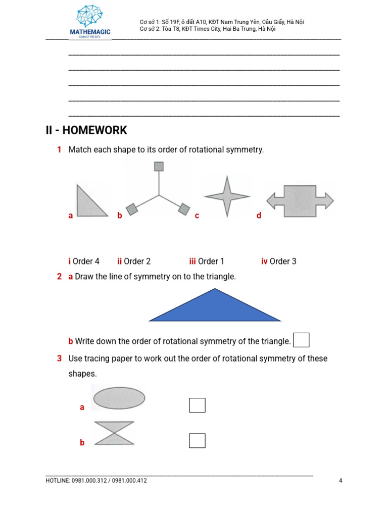 Homework Unit 5.3 - Rotational Symmetry | PDF