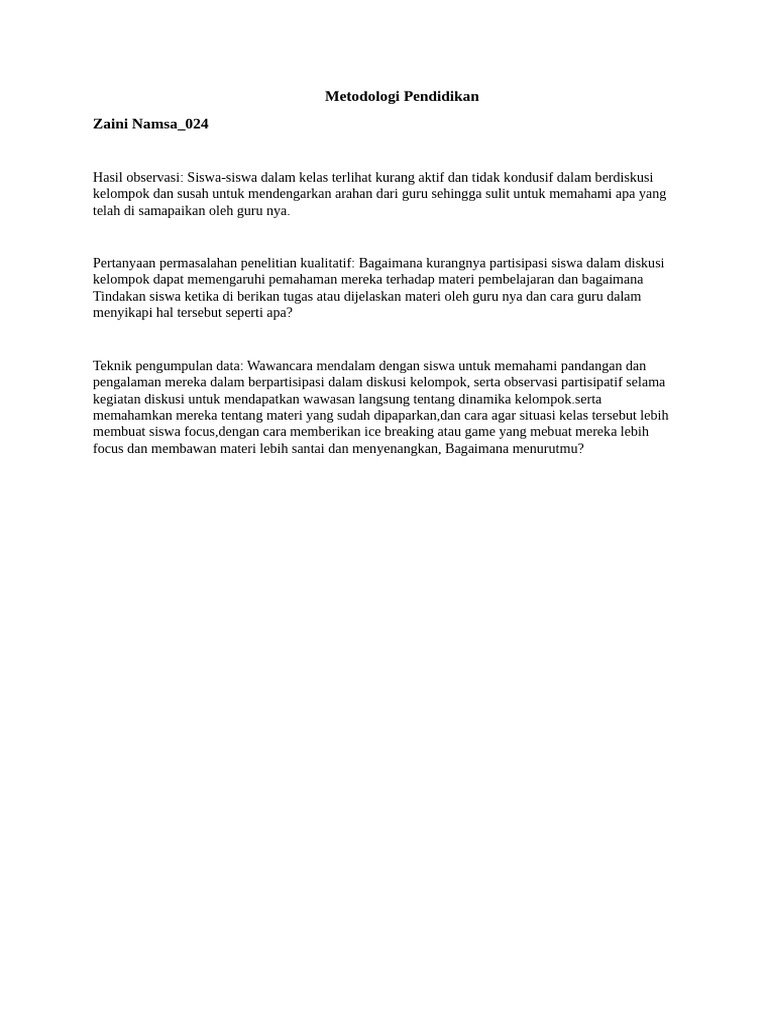 Zaini Nmsa - 024 Metpen | PDF