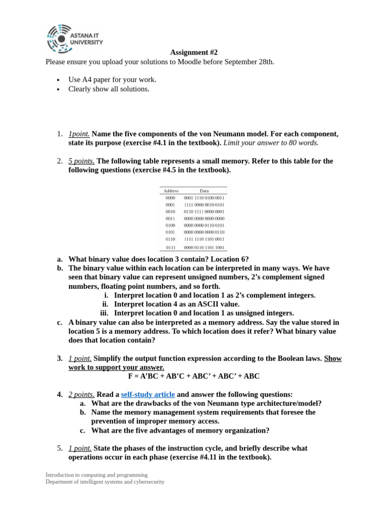 HW - Assignment#2 2 | PDF