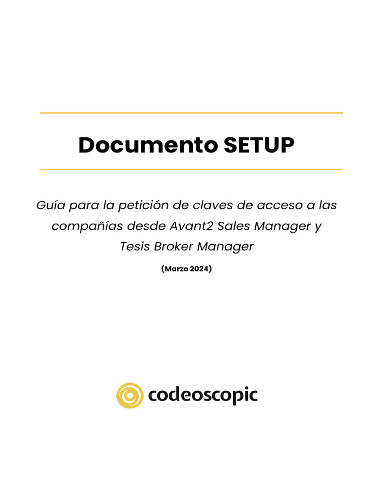 Setup Claves CIA v.2 Marzo 24 | PDF