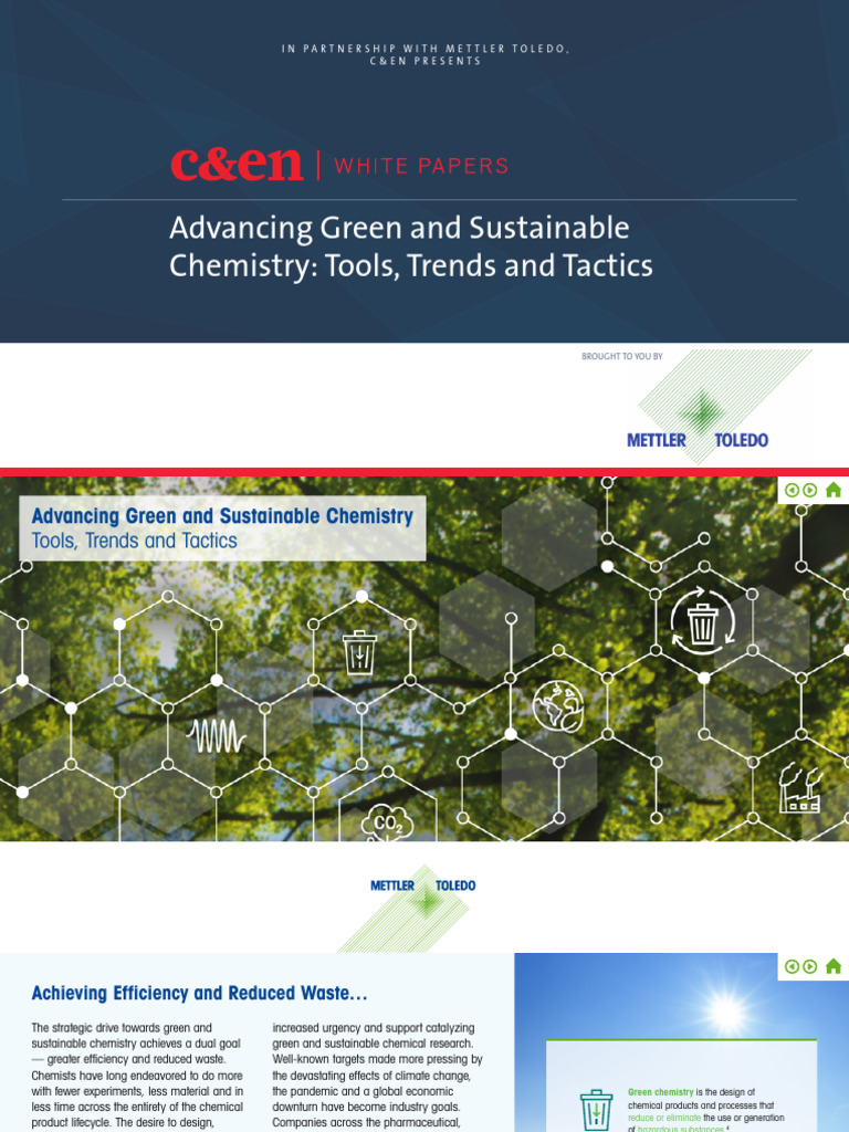 Advancing Green and Suistainable Chemistry - Tools, Trends and Tactics ...