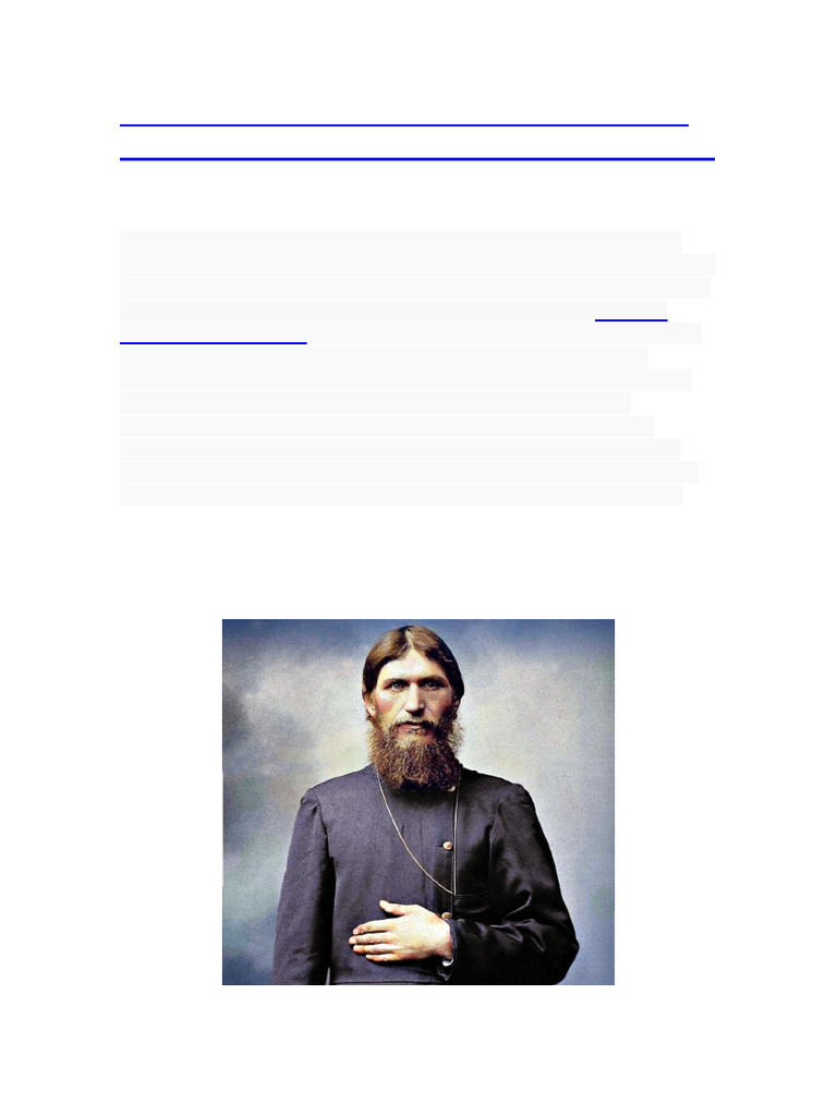 Grigory Efimovich Rasputin | PDF