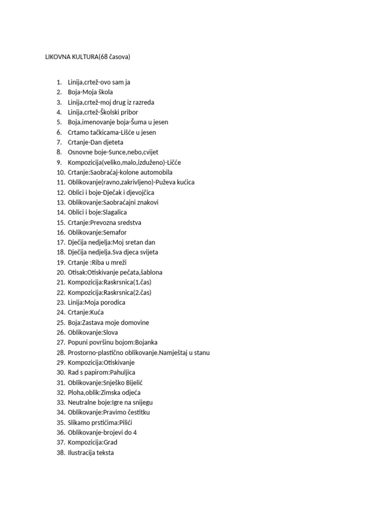 Likovna Kultura | PDF