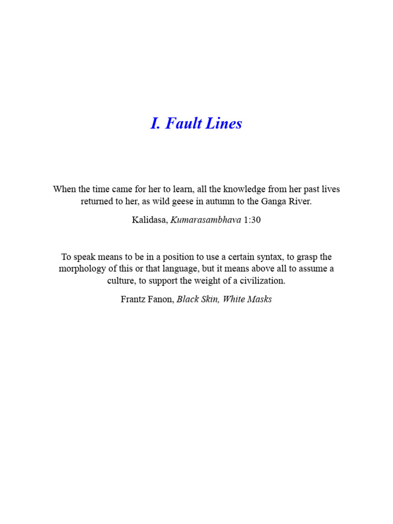 FAULT LINES - Chapter 1 | PDF