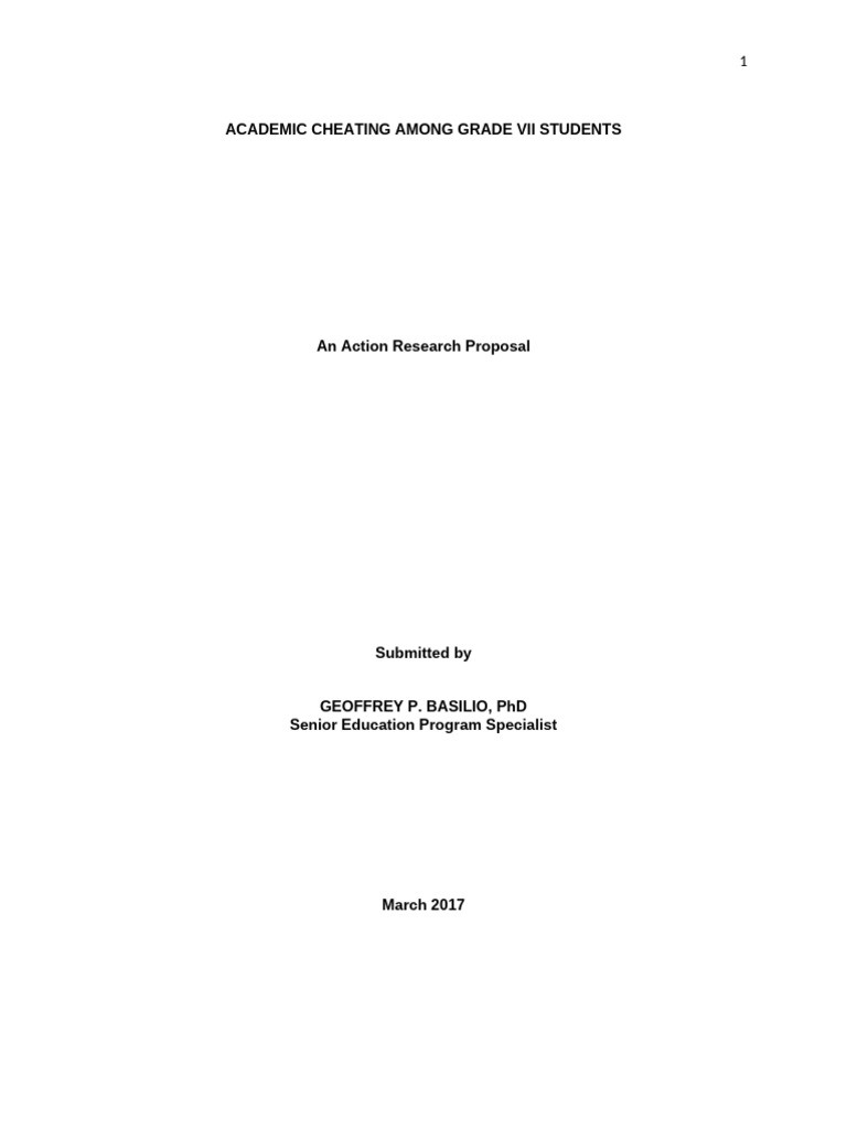 Academic Cheating Among Grade Vii Students (Revised) | PDF