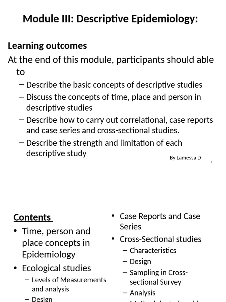 Epidemiological Study Design | PDF
