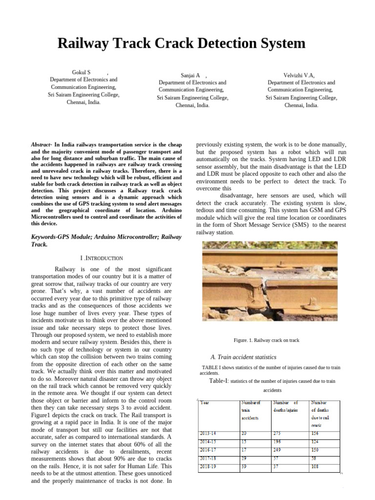 IEEE Railway Track Crack Detection | PDF IEEE Railway Track Crack Detection | PDF