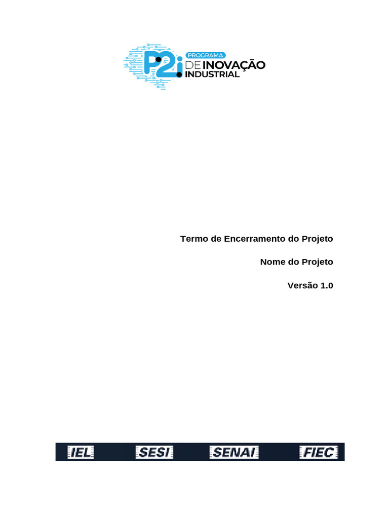 MODELO - Termo de Encerramento Do Projeto - TEP | PDF