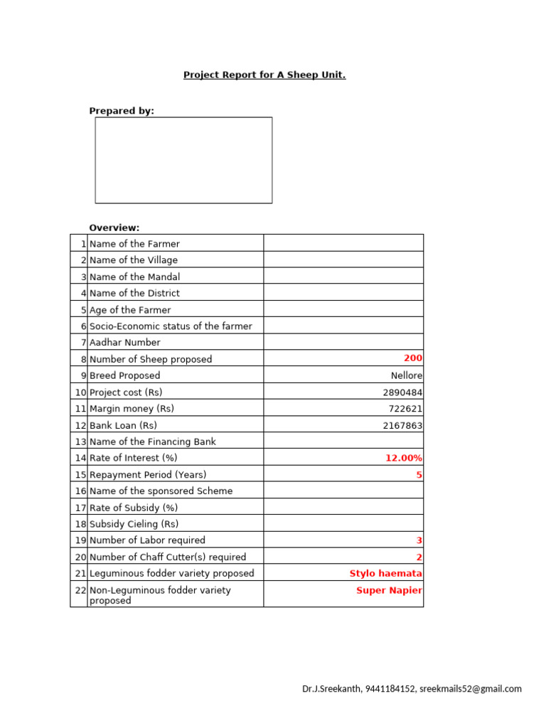 200+10 Sheep Project Report | PDF