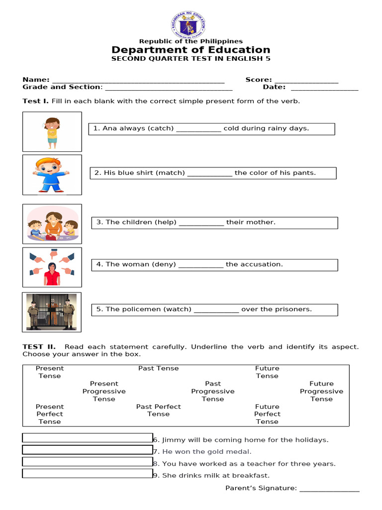 Department of Education: Second Quarter Test in English 5 | PDF