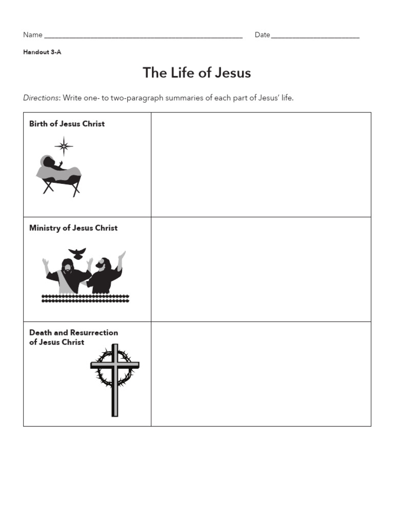 Christianity Life of Jesus and Cycles Handout | PDF
