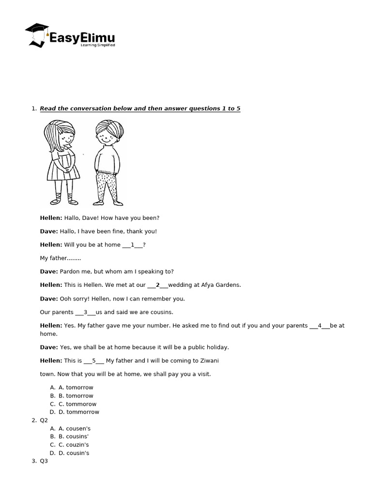 English - CBC Grade 6 KPSEA Term 3 Opener Exams 2024 Set 1-2069 | PDF