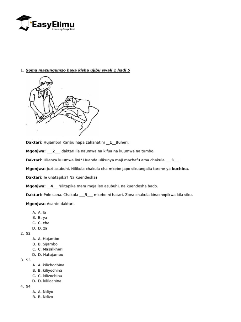 Kiswahili - CBC Grade 6 KPSEA Term 3 Opener Exams 2024 Set 1-2070 | PDF