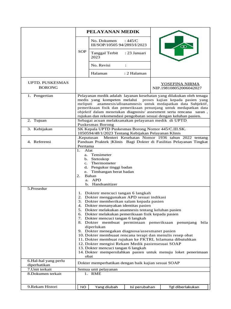 3721 SOP Rujuk Balik | PDF