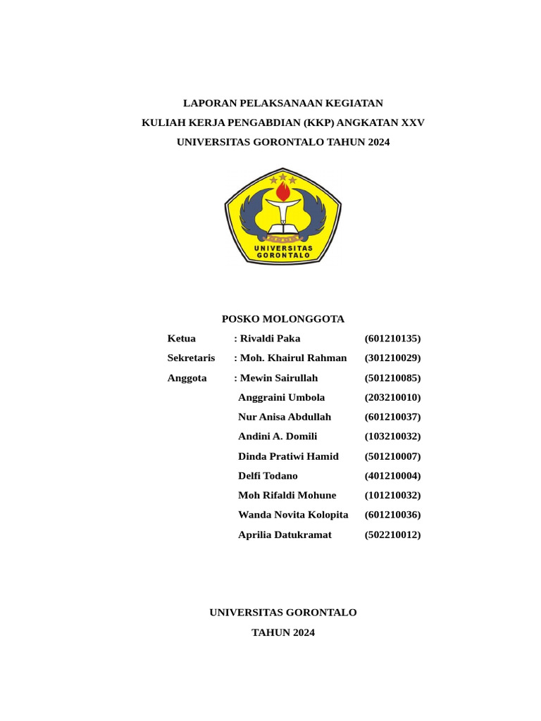 Laporan KKP Molonggoata Revisi | PDF