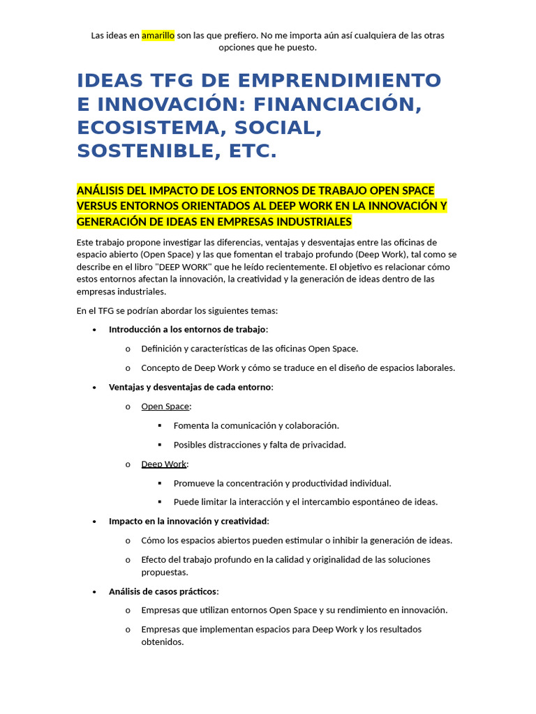 Ideas TFG | PDF