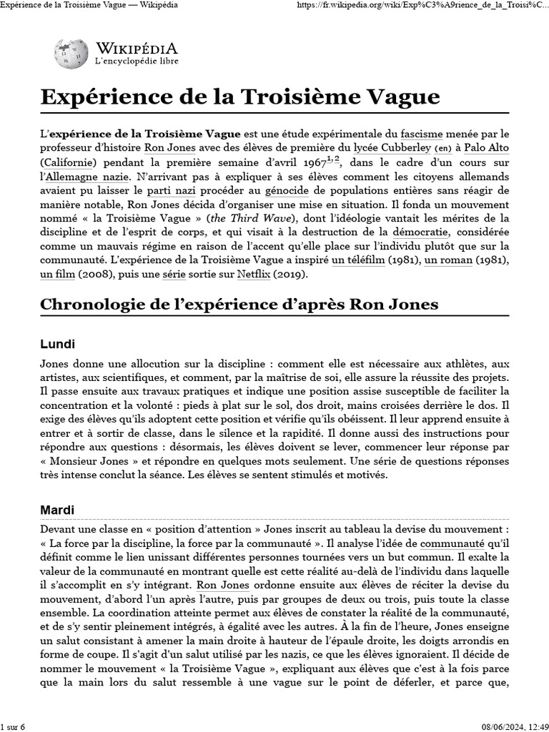 Experience de La 3eme Vague | PDF