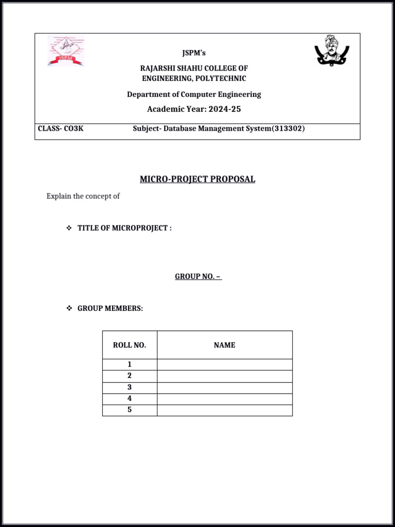 DMSMicroproject Proposal | PDF