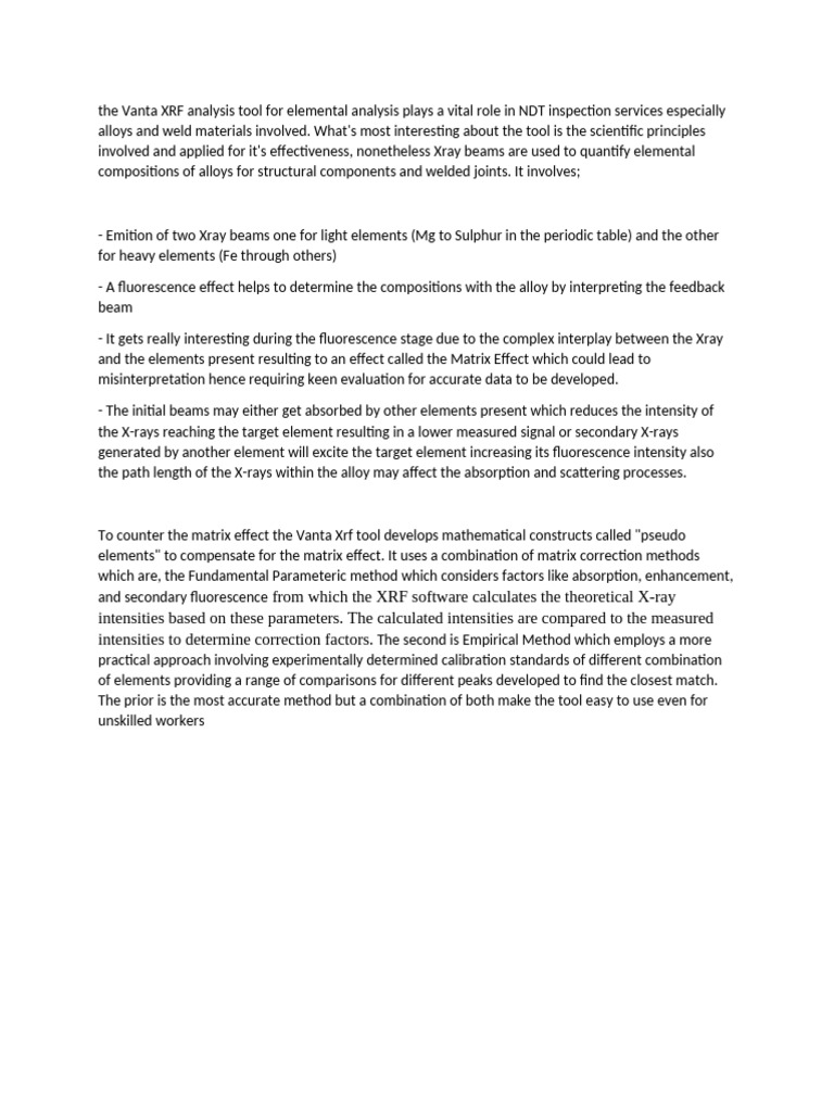 Vanta XRF | PDF