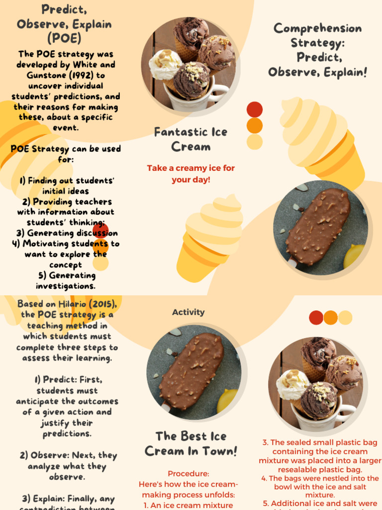 Comprehension Strategy: Predict, Observe, Explain (POE) | PDF | Cognitive Science | Behavior ...
