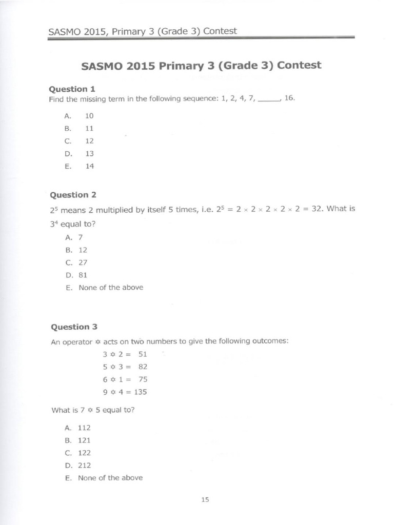 Sasmo P3 M 2015 | PDF