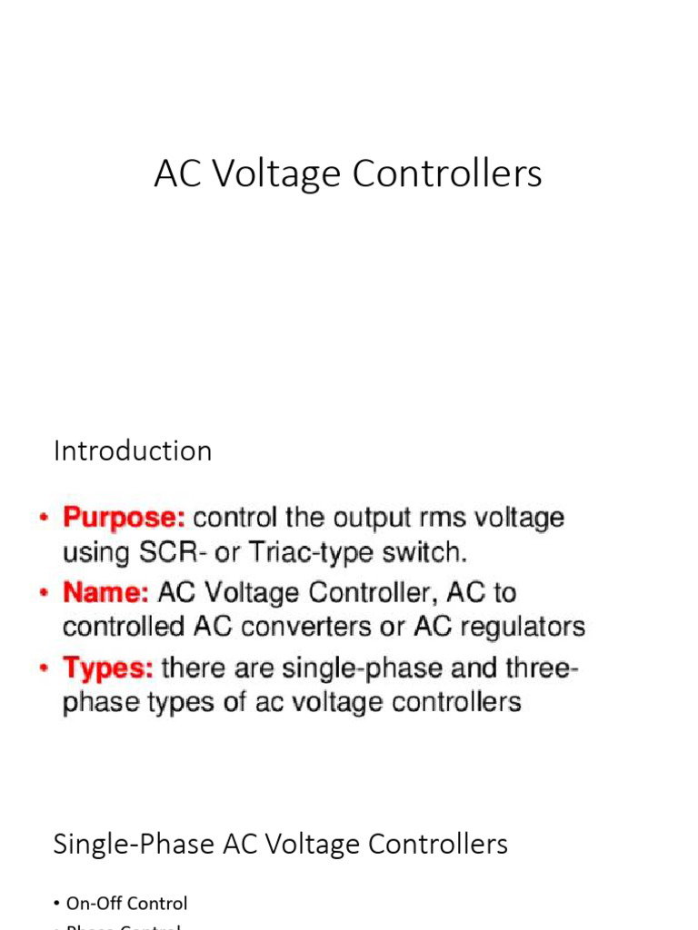 AC Voltage Controllers | PDF