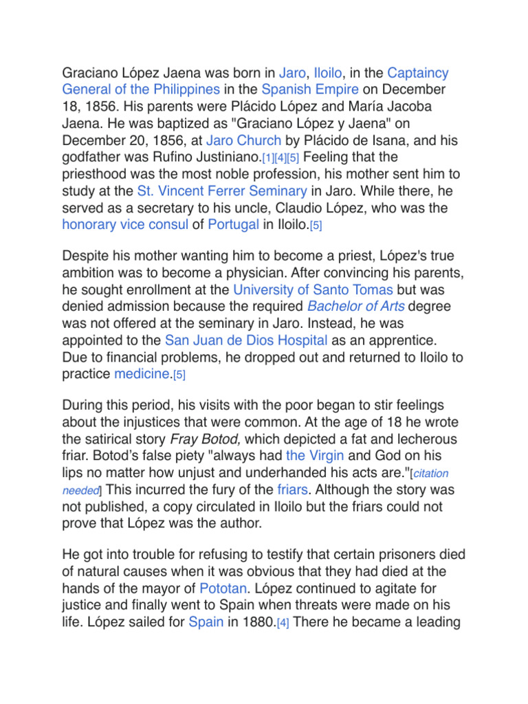 Graciano Lopez Jaena | PDF