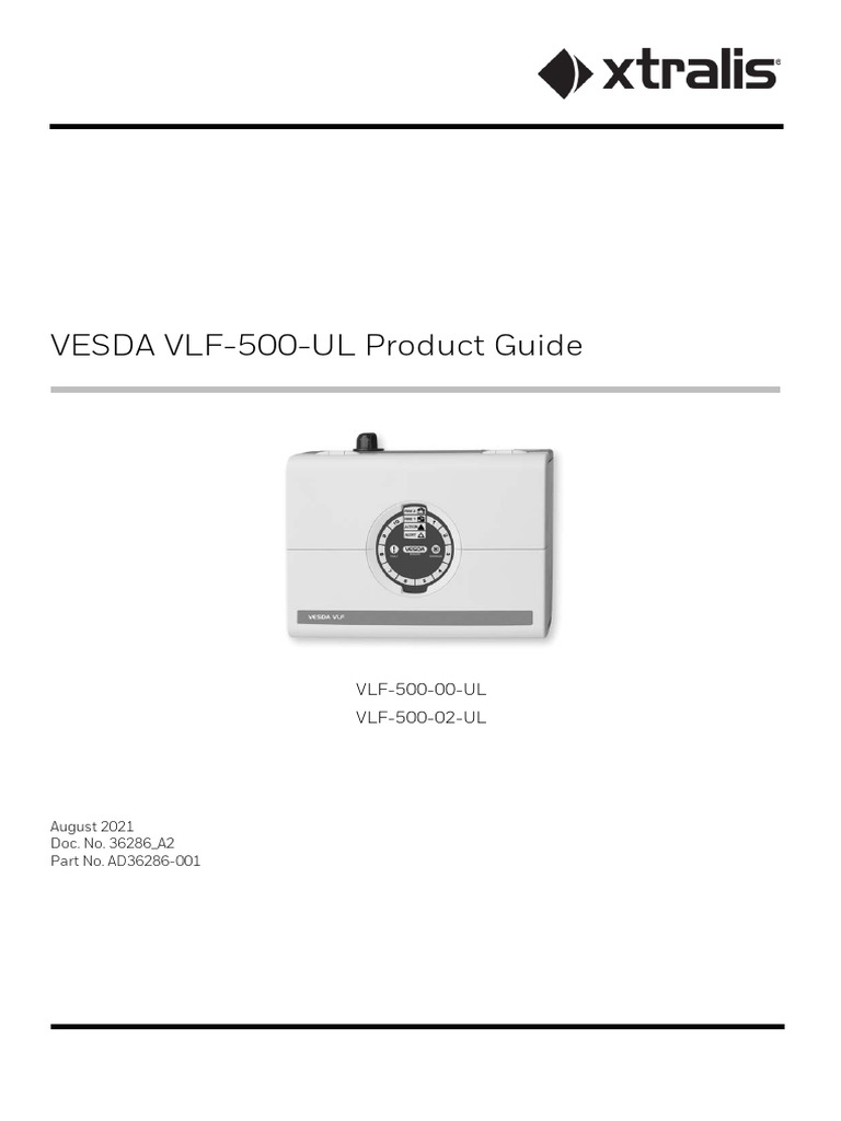 A2 VESDA VLF 500 UL 7ed Product Guide AQ IE Lores | PDF | Indemnity | Radio