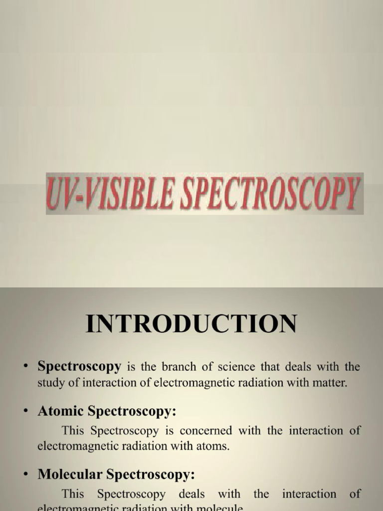 Uv Spectros | PDF