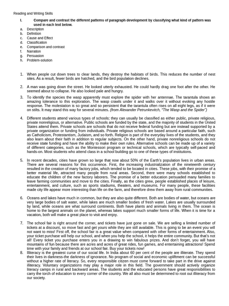 Reading and Writing Skills Reviewer Q1 | PDF