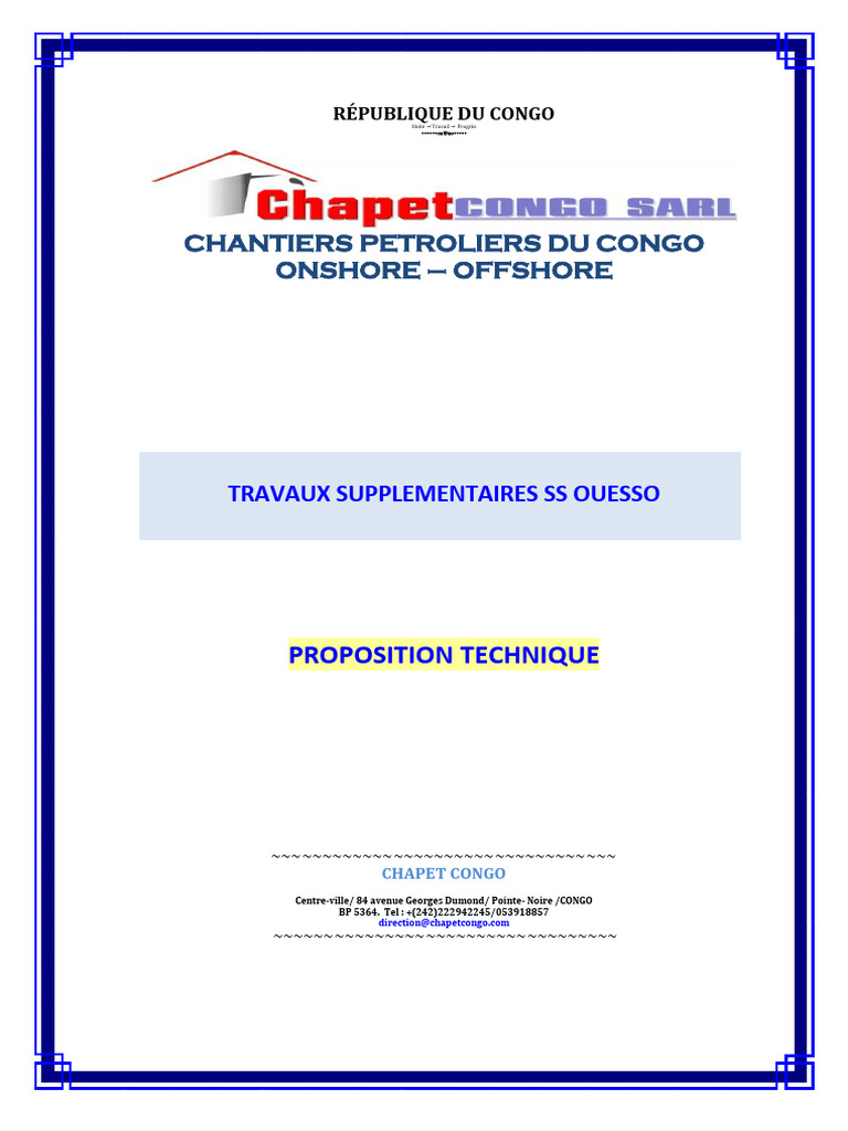 Offre Technique SS Ouesso | PDF