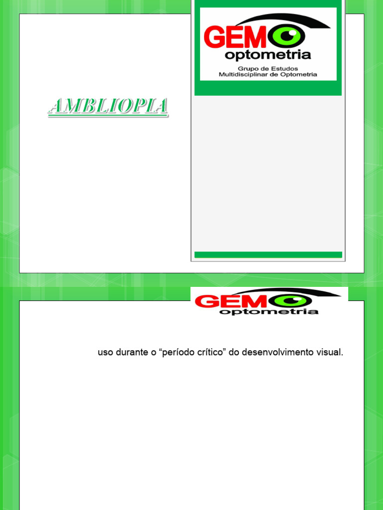 Ambliopia GEMO | PDF
